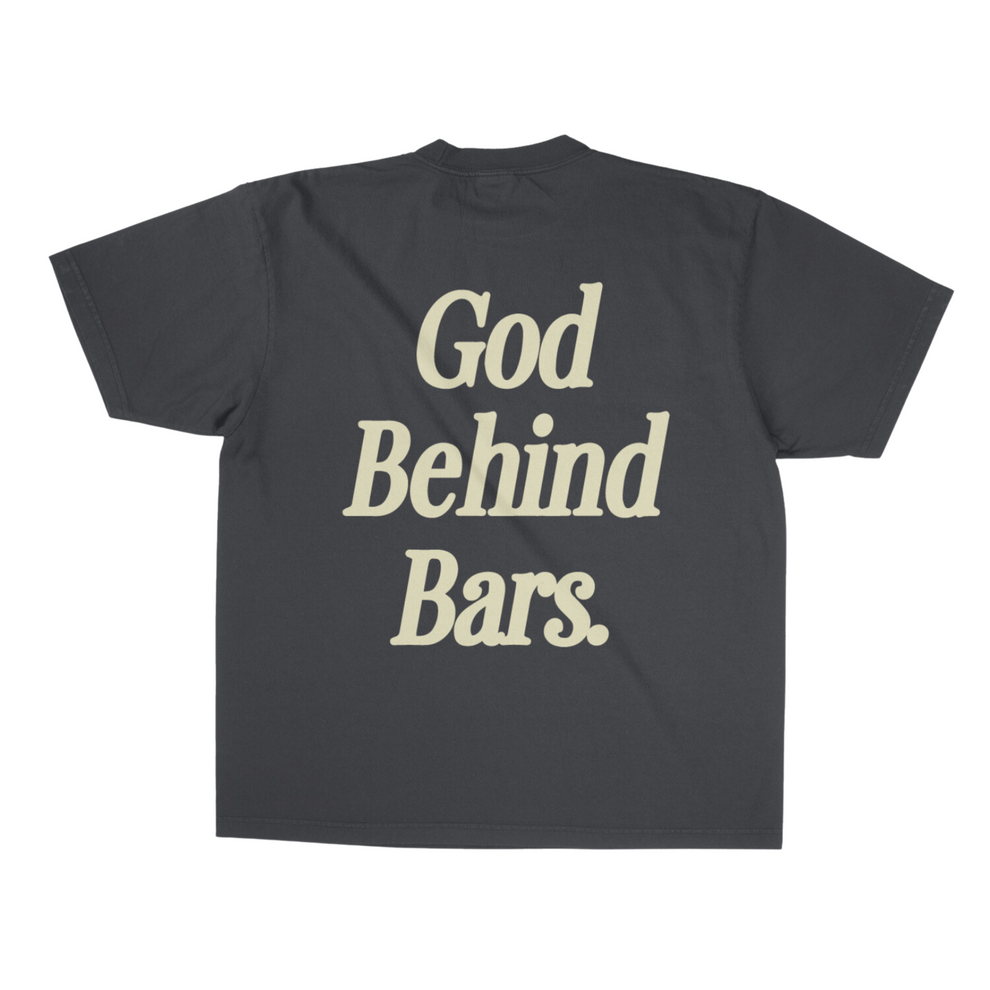 'God Behind Bars' Tee in Gray – God Behind Bars Shop